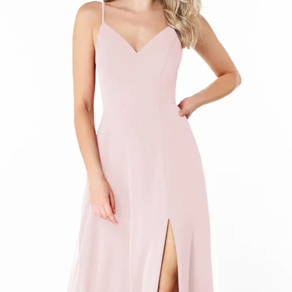 Azazie | Dresses | Azazie Lena Blushing Pink | Poshmark